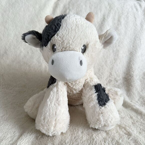 Kellytoy | Toys | Kellytoy Cow Baby Plush Rattle Sitting White Gray ...